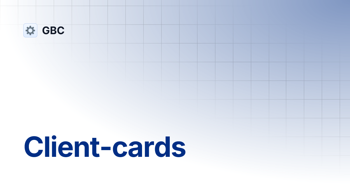 Client-cards | GBC